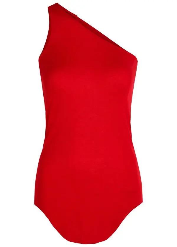Rick Owens One-shoulder Fine-knit Tank - Red