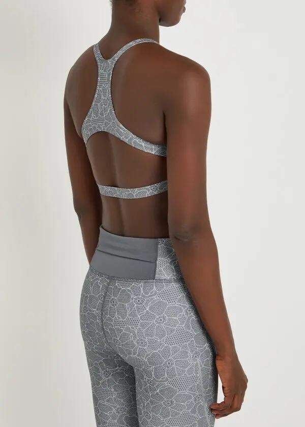 Stella McCartney Adidas X Printed Stretch-jersey Training Bra
