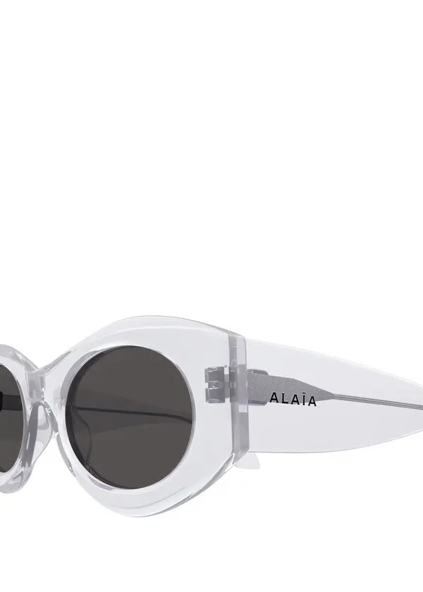Alaïa Oval Frame Sunglasses - Crystal