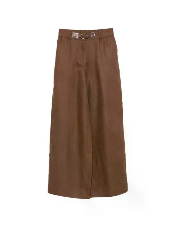 Maje Buckle-closure Trousers - Brown