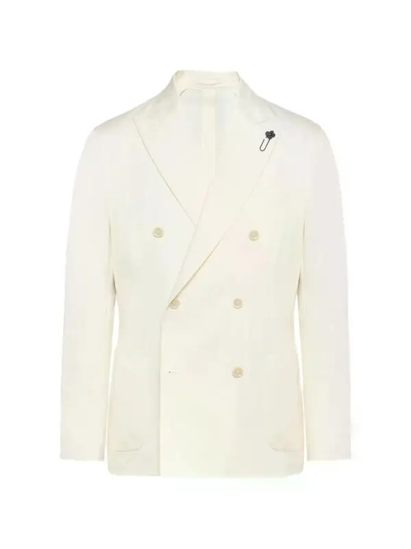 LARDINI Double-breasted Suit - Neutrals