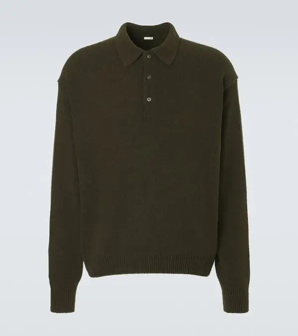 A.PRESSE Silk Polo Sweater