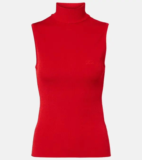 Loewe Double-l Ribbed-knit Top