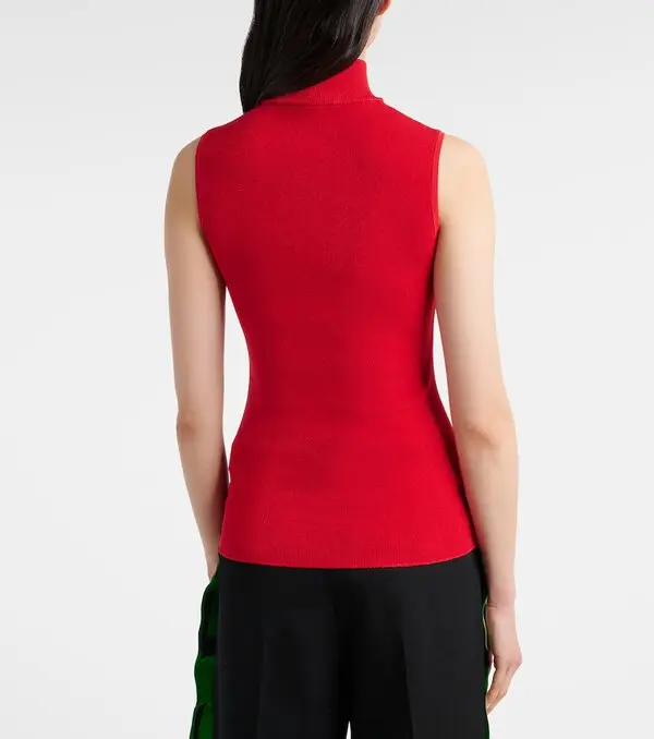 Loewe Double-l Ribbed-knit Top