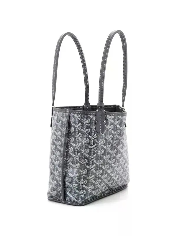 Goyard Anjou Reversible Tote Coated Canvas Mini Satchel - Grey