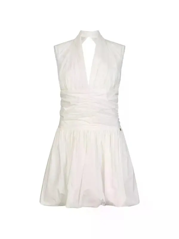 Liu Jo V-neck Mini Dress With Gathered Detailing And Back Cut-out