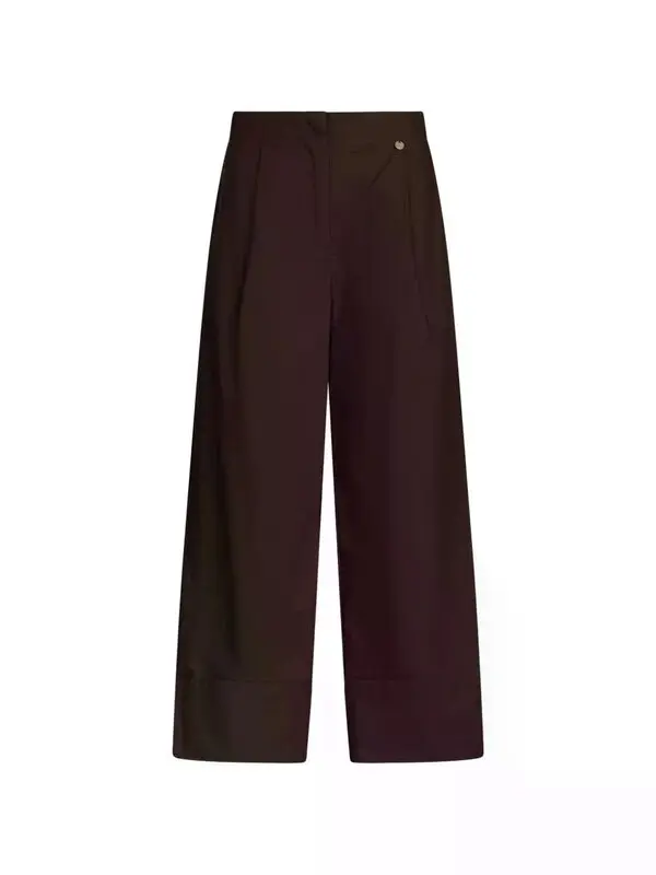 Liu Jo Logo-plaque Flared Trousers - Brown
