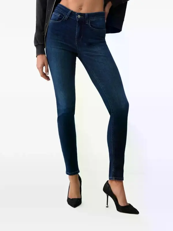 Liu Jo Button-fastening Skinny Jeans With Gemstone Appliqu