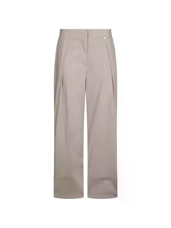 Liu Jo Logo Plaque Flared Trousers - Grey