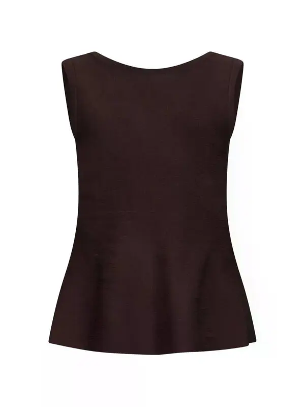 Liu Jo Sleeveless Cut-out Top With Bow Detail - Brown