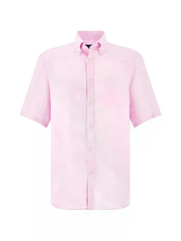 Paul & Shark Short-sleeved Linen Shirt - Pink