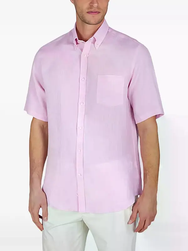 Paul & Shark Short-sleeved Linen Shirt - Pink