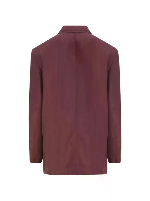 Saint Laurent Habotai Double-breasted Peak-lapel Jacket