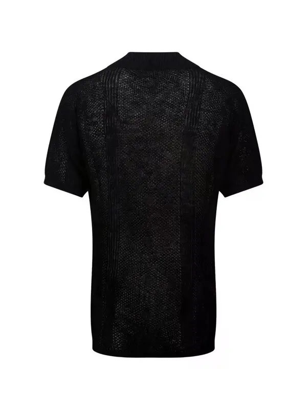 AMARANTO Button Short-sleeved Jumper