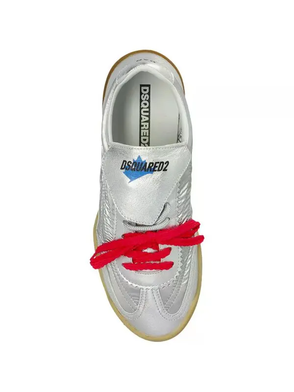 Dsquared2 Ruched Leather Sneakers