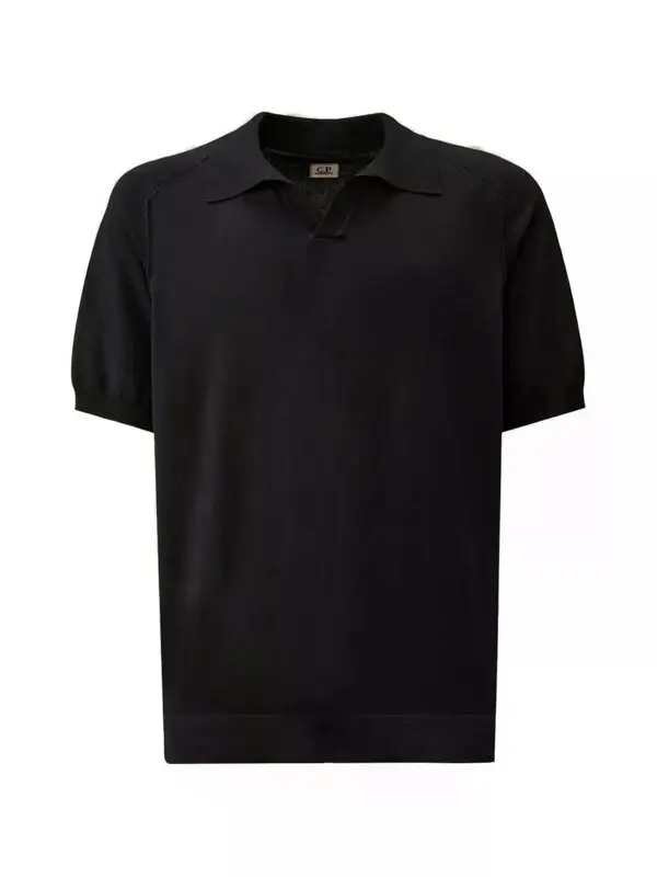 C.P. COMPANY V-neck Short-sleeves Polo Shirt - Blue