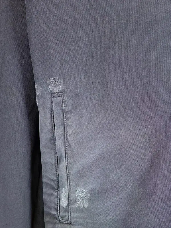 STOCKHOLM SURFBOARD CLUB Distressed Logo-print Jacket - Grey