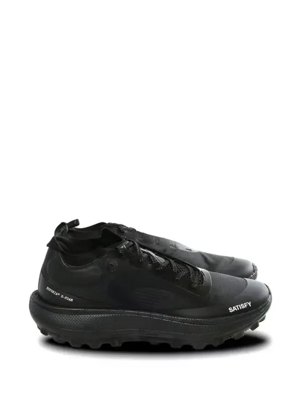 Satisfy Rocker Textured Lace-up Sneakers - Black