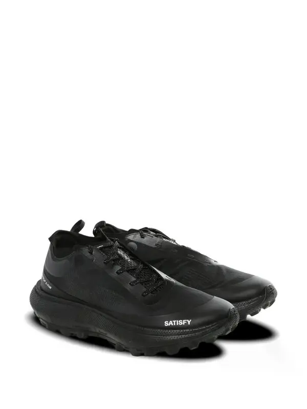 Satisfy Rocker Textured Lace-up Sneakers - Black