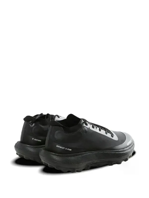Satisfy Rocker Textured Lace-up Sneakers - Black
