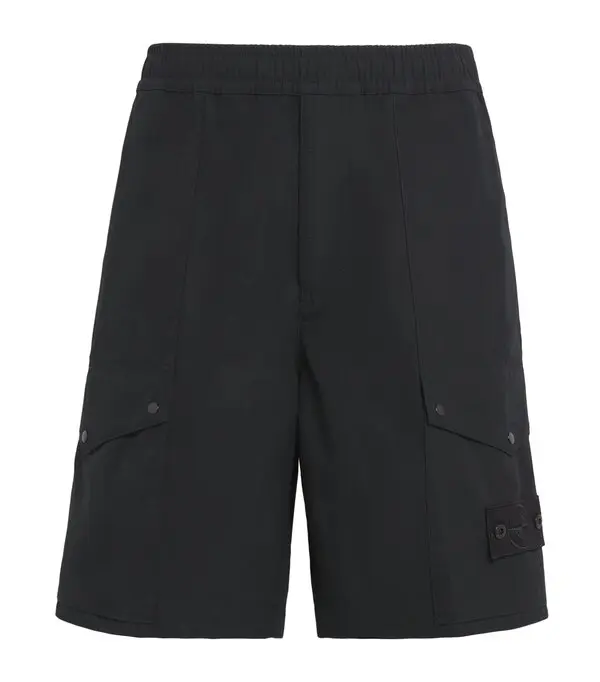 Stone Island Cotton-canvas All-weather Ghost Shorts - Black
