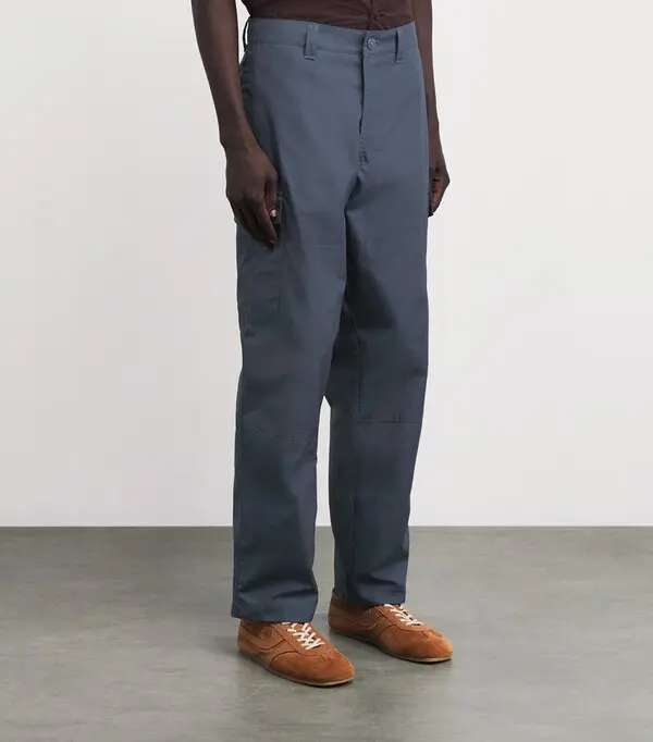 Stone Island Cotton-canvas Ghost Cargo Trousers - Blue