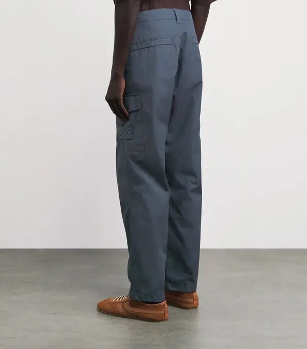 Stone Island Cotton-canvas Ghost Cargo Trousers - Blue