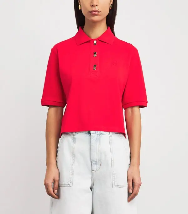 Sandro Cotton Polo Shirt With Embroidered Logo