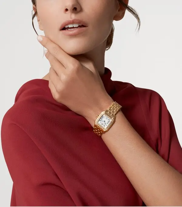 Cartier Panthère De Watch In Rose Gold And Diamonds