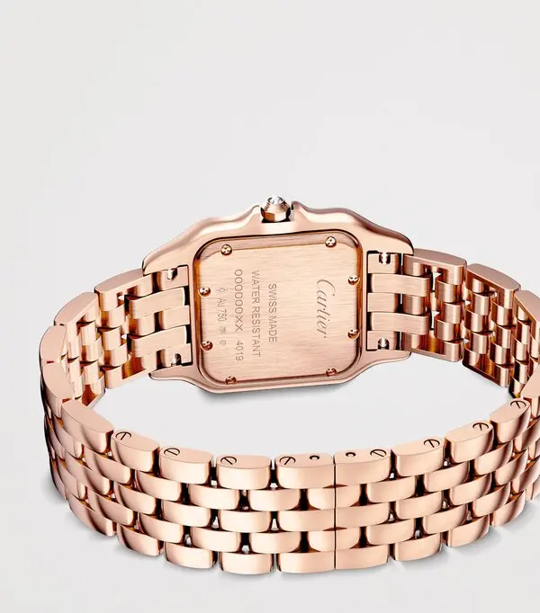 Cartier Panthère De Watch In Rose Gold And Diamonds