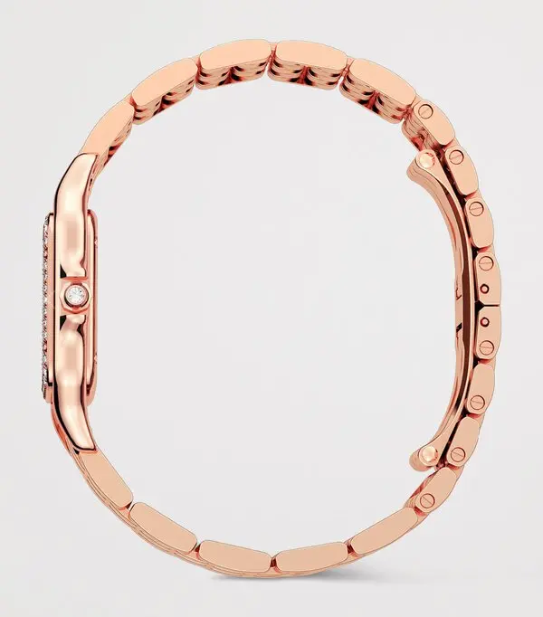 Cartier Panthère De Watch In Rose Gold And Diamonds