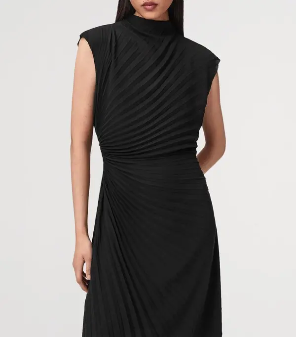 ALLSAINTS Pleated Rayanna Midi Dress