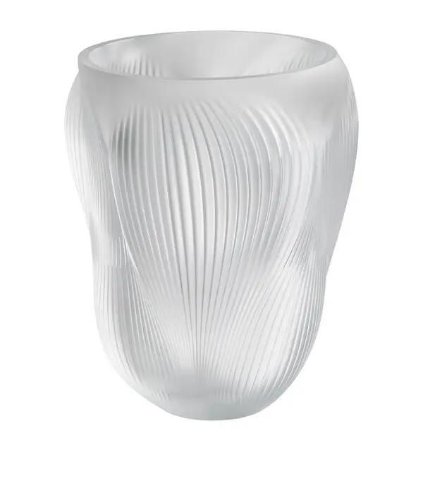 Lalique Large Crystal Alizé Vase