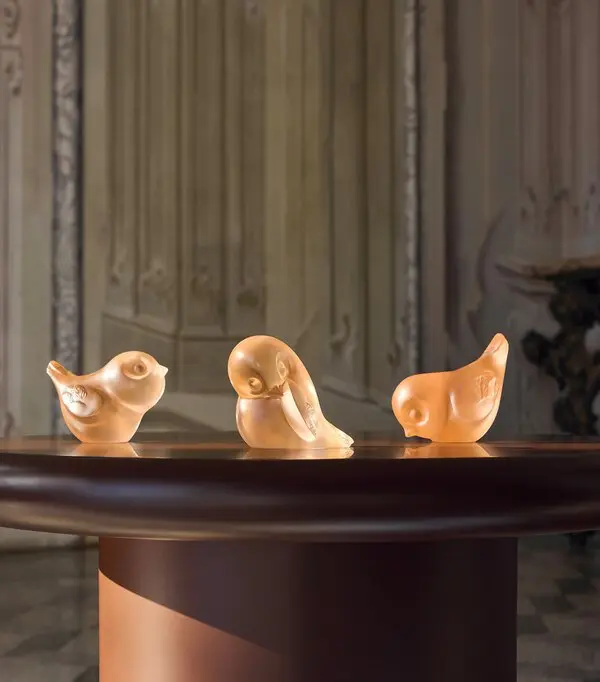 Lalique Piou-piou Head Up Sculpture