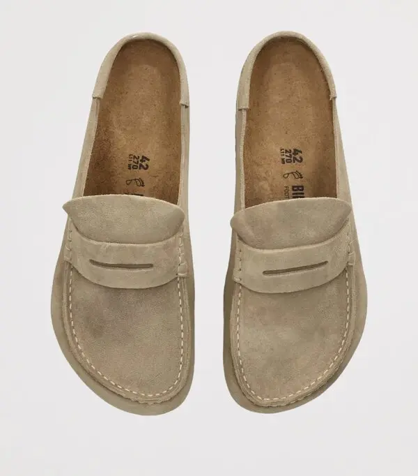 BIRKENSTOCK Suede Naples Wrapped Clogs - Brown