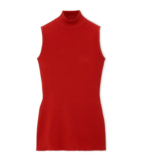 Loewe Sleeveless Rollneck Top - Red
