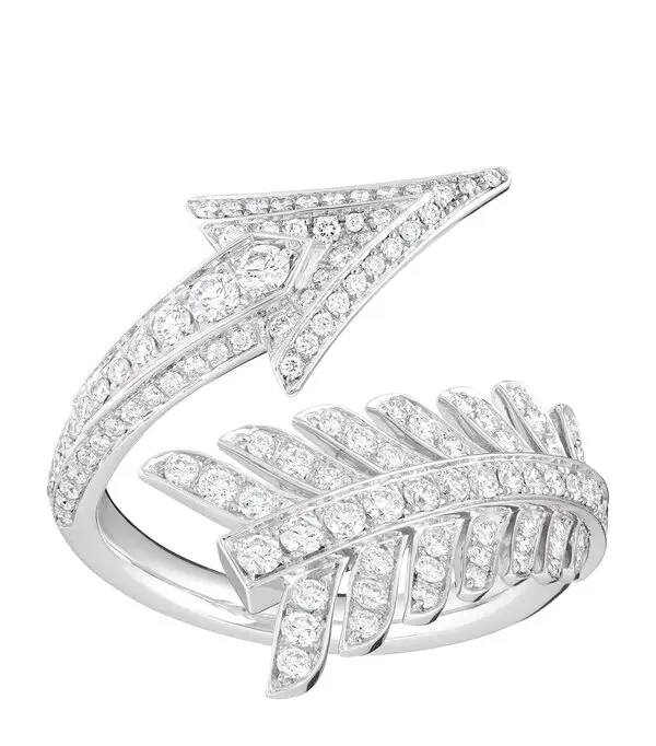 Boucheron White And Diamond Flèche Ring - Gold