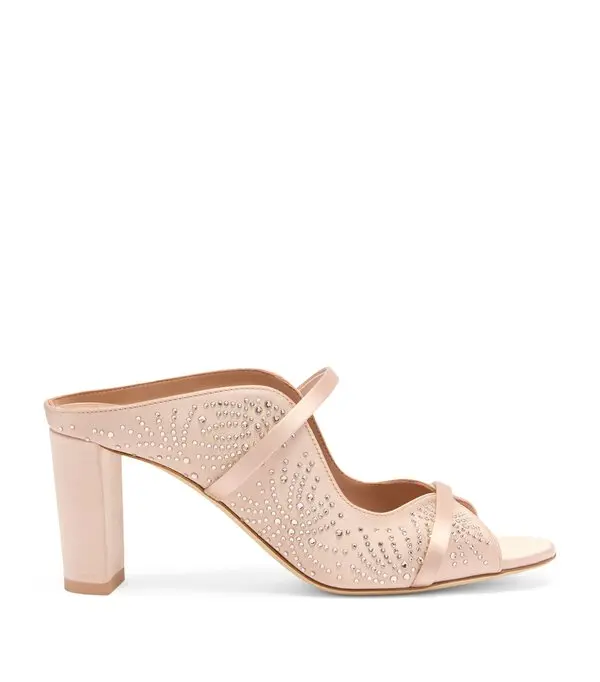 MALONE SOULIERS Satin Norah Heeled Sandals - Metallic