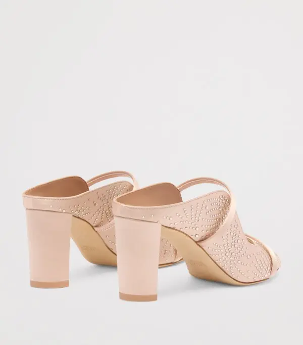 MALONE SOULIERS Satin Norah Heeled Sandals - Metallic
