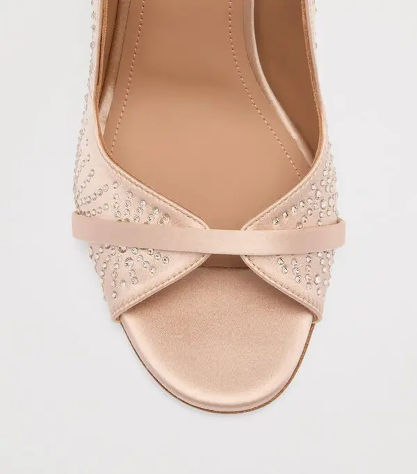 MALONE SOULIERS Satin Norah Heeled Sandals - Metallic
