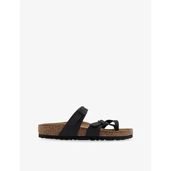 BIRKENSTOCK Mayari Faux-leather Cross-strap Sandals - Black