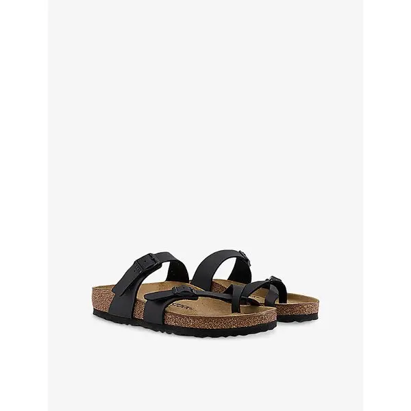 BIRKENSTOCK Mayari Faux-leather Cross-strap Sandals - Black