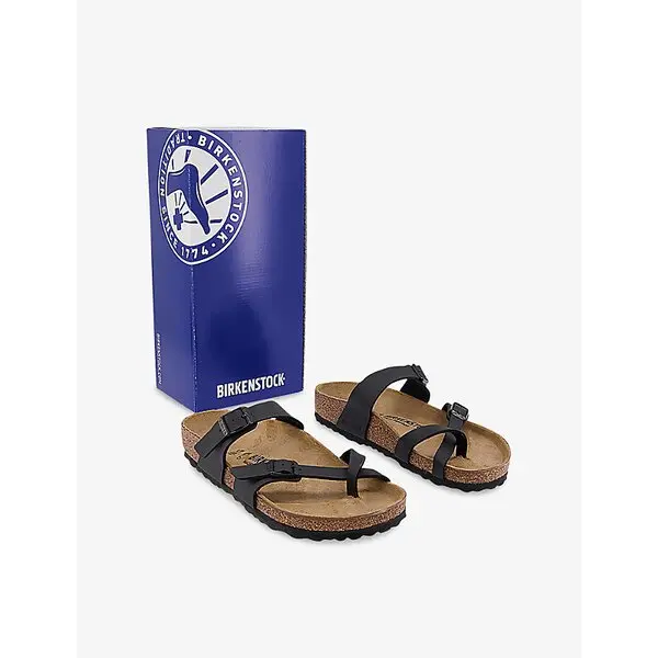 BIRKENSTOCK Mayari Faux-leather Cross-strap Sandals - Black