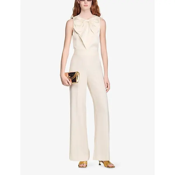 Sandro Wide-leg High-rise Woven Trousers