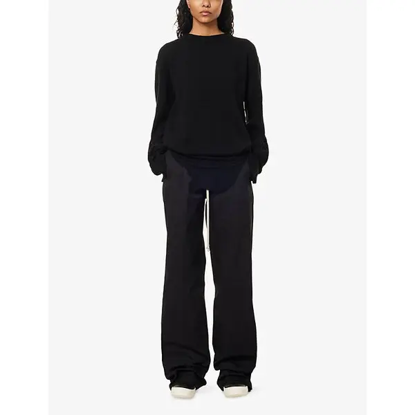 Rick Owens Drawstring Waist Stretch-cotton Trousers