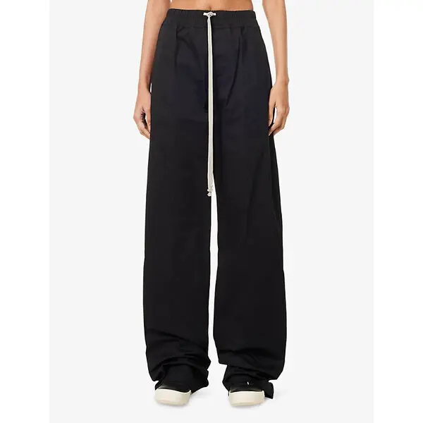 Rick Owens Drawstring Waist Stretch-cotton Trousers