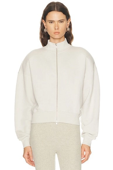 AGOLDE Jensen Zip Up Sweatshirt - Bone
