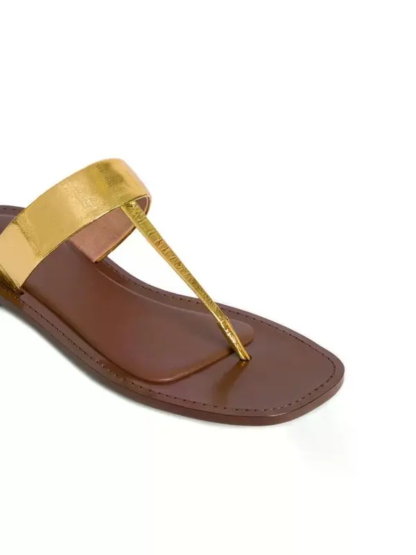 Alberta Ferretti Metallic Thong Sandals - Gold