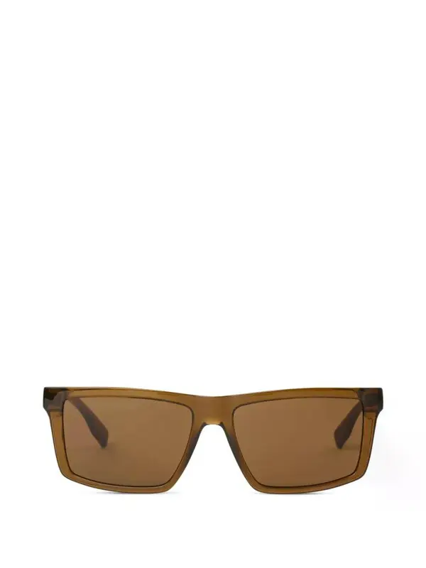 Karl Lagerfeld Logo Detail Rectangle Sunglasses - Brown