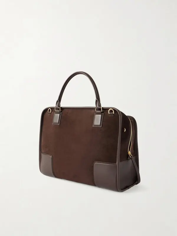 Loewe Amazona Suede Tote Bag - Brown